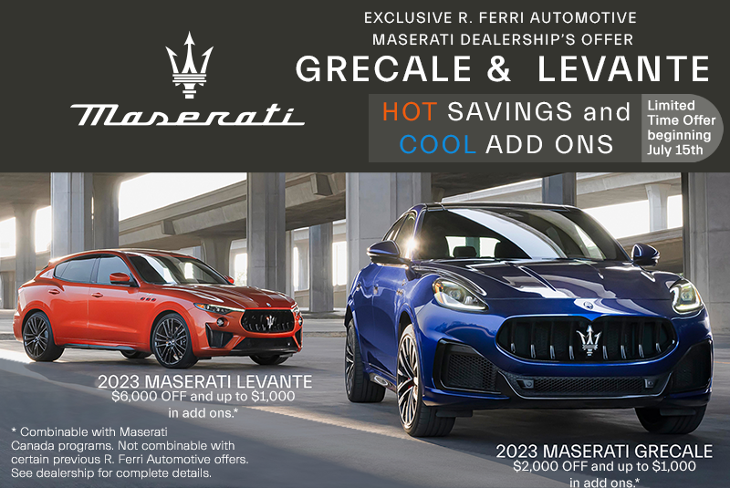 Finance Specials @ Maserati of Ontario Vaughan Maserati Dealer ON.